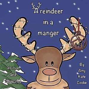 A reindeer in a manger