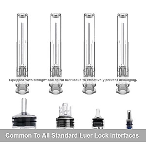 100 Pack 27G 1 Inch Luer Lock Industrial Dispensing Accessories, Individually Wrapped, Lab Tools, Suitable for Refilling Liquid, Inks