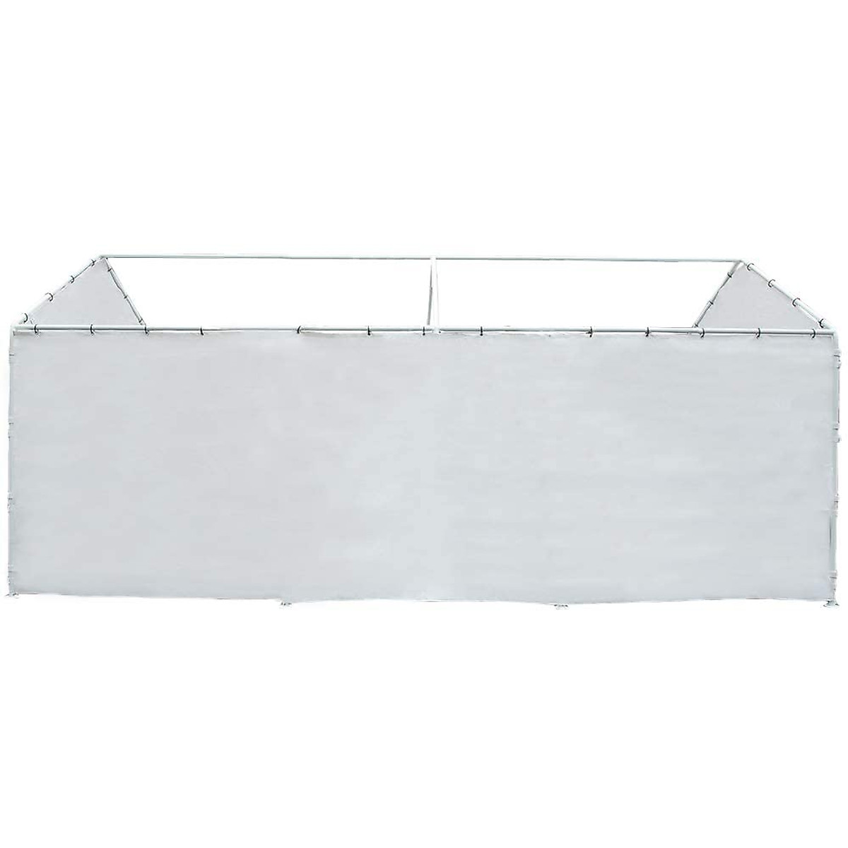 Abba Patio Replacement SideWall Cover for 10 x 20 ft Carport Shelter Garage UV Water Resistant SideWall Tarp with Rings (Frame & Top Cover Not Included), for 6 Legs Carport, White