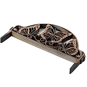 Gardenised QI004110.6 Decorative Butterfly Design Fence Garden Edging Landscape Border Path Panel, Pack of 6, Bronze