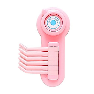 HandmadeTHshop Strong Vacuum Wall Sucker six Claw Hooks Home Kitchen Bathroom Living Storage Debris Organizer Wall Accessorie (Pink)