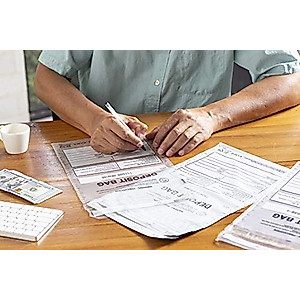 USPACKSMART Deposit Bags 9”x12”. Clear Plastic Bags Ideal for Cash Handling or Bank Deposits. 100-Pack (1208-00)