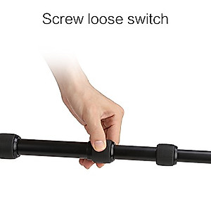 Koolertron Portable Mic Boom Pole Arm 4 Section Stretchable Padded Handheld Telescopic Aluminum Adjustable with Easy Twist Locks and Padded Handle for Professional Shotgun Microphones Fish Pole exte