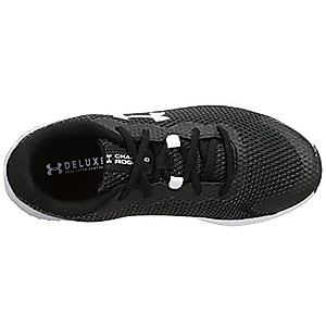 Under Armour Men's Charged Rogue 3 4E Running Shoe, (002) Black/Mod Gray/White, 8