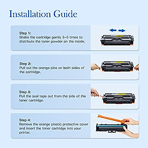 Valuetoner Compatible Toner Cartridges Replacement for HP 410A 410X CF410A CF411A CF412A CF413A for Color Pro MFP M477fdw M477fnw M477fdn M452dw M452nw M452dn M377dw(1BK+1C+1M+1Y) Upgraded chip