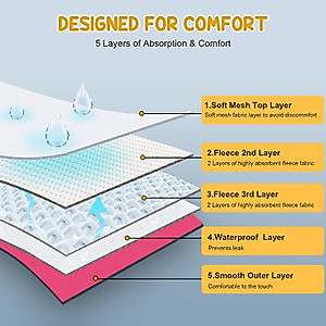 3 Pack Avont Washable Female Dog Diaper with Suspender, Reusable Girl Doggie Diapers for Small Medium Large Doggy in Heat Cycle Period Incontinence -L