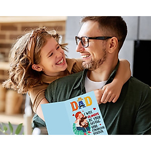 D24TIME Funny Fathers Day Card for Dad from Daughter-I Will Alwanys Be Your Financial Burden Happy Fathers Day Gift Card Humorous Fathers Day Greeting Cards with Envelope Dad Birthday Card from