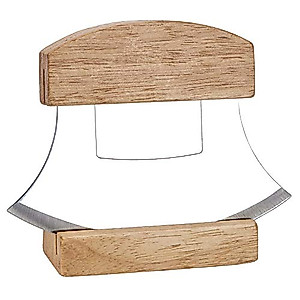 Contemporary Home Living 5.5" Ulu Knife with Wooden Handle and Stand