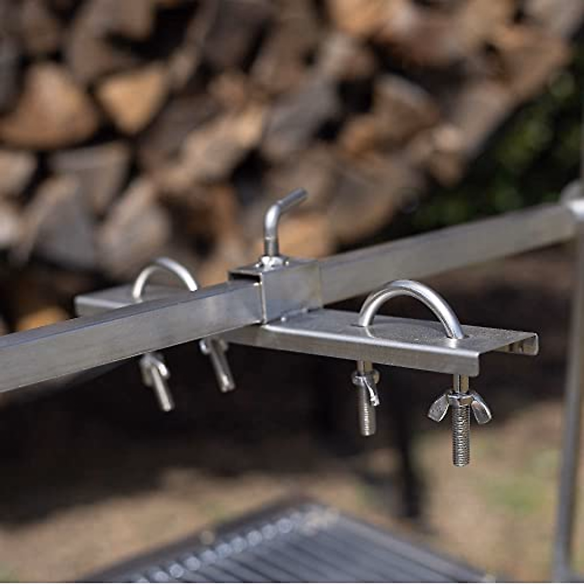 TITAN GREAT OUTDOORS 13W Stainless Steel Rotisserie Grill, Rated 88 LB, BBQ Spit Roaster