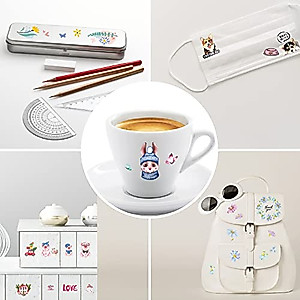 Rub on Transfers for Crafts Furniture Transfers Rub on Stickers Flower Plant Animal Country Style Rub on Transfers Decoration for Diary Album Journals DIY 8 Sheets