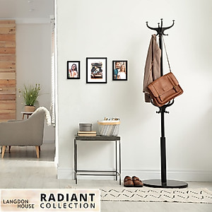 Langdon House 4x6 Black Picture Frame, Modern w/Beveled Accent, Tabletop Easel Included, Radiant Collection