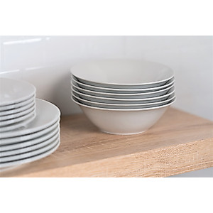 10 Strawberry Street Simply White 7" Round Cereal Bowl, Set of 6