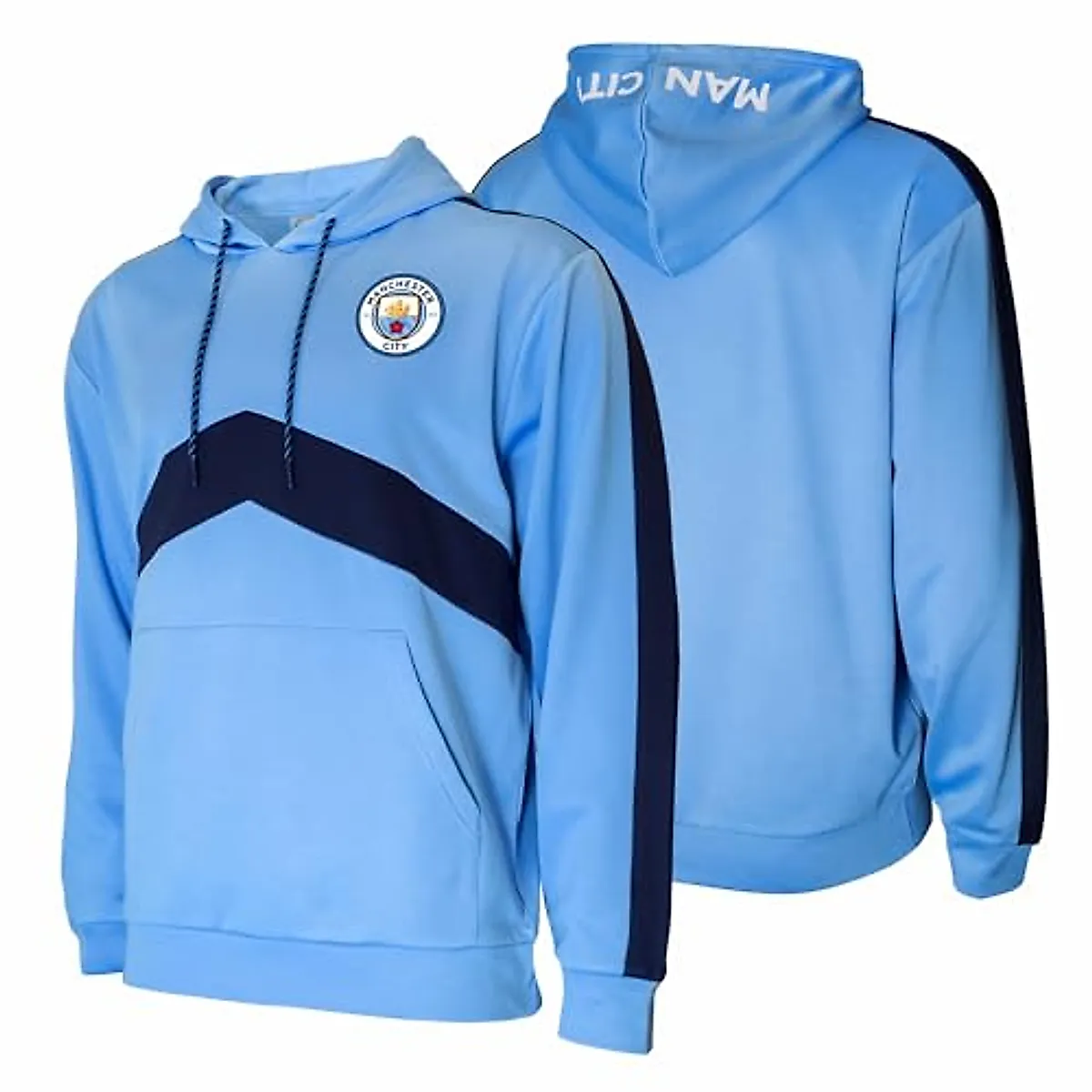 Icon Sports Manchester City Hoodie for Men, Man City Officially Licensed Hooded Soccer Sweatshirt for Adults