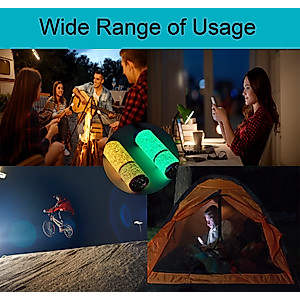 DAFURIET 9 LED Glow in Dark Flashlights, 4 Pack Rubber Coated Handheld Flashlights with Straps, Aluminum Portable Lights for Camping, Hiking, Emergency