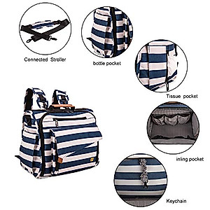 ALLCAMP Diaper Bag Large, Support Baby Stroller, Converted Into a Tote Bag