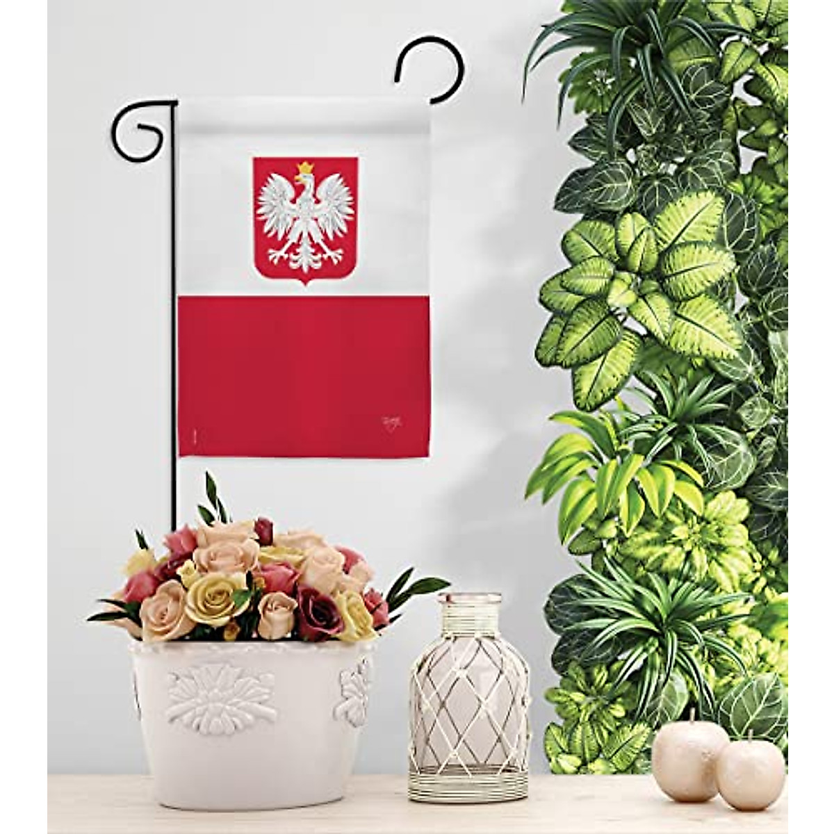 Breeze Decor Poland Garden Flag Regional Nation International World Country Particular Area House Decoration Banner Small Yard Gift Double-Sided, Made in USA