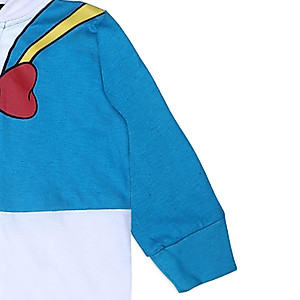 Disney Mickey Mouse Donald Duck or Goofy Boys Coverall Onesie Costume for Newborn, Toddler and Infant – Blue/Orange/Red/Black