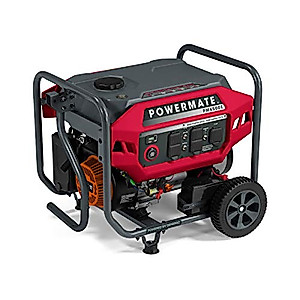 Powermate P0081300 PM4500E Gas-Powered Portable Generator - Reliable Power Supply - Solar Panel Compatible - Quiet Operation - Ideal for Home, Camping, RV - 49 State/CSA