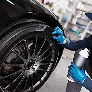 sdoot Tire Shine Applicator, 2 Pack Tire Dressing Applicator Pad, Tire Sponge Applicator Curved Tire Detail Sponge with Handle