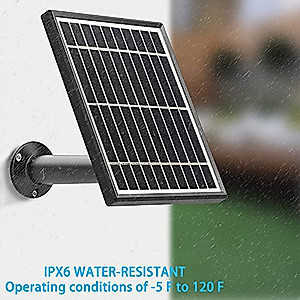 eoklmesl 3.5W Solar Panel Compatible with Doorbell 1(720P)/Video Doorbell (2nd Generation - 2020 Release), Allowing for Continuous Charging. Includes Secure Wall Mount and 5.0m/16ft Power Cable.