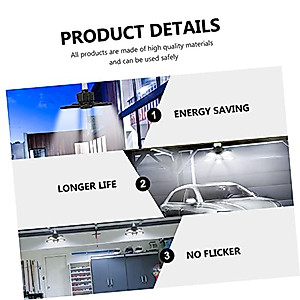 Gadpiparty Five Leaves Garage Light LED Garage Lights Adjustable Pcs LED Quantity Industrial Ceiling Lights 5 Panel Garage Light Workshop Light Deformation Lamp Plastic Black