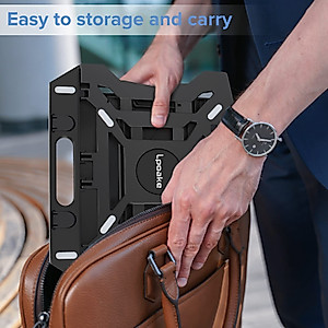 𝐋𝐩𝐨𝐚𝐤𝐞 Laptop Stand for Desk, Tablet Stand Holder, Adjustable Computer Stand for Laptop with 2 Phone Holders 8 Viewing Angles Compatible for 8"-18" iPad Laptop Kindle Surface Pro Book E-Reader