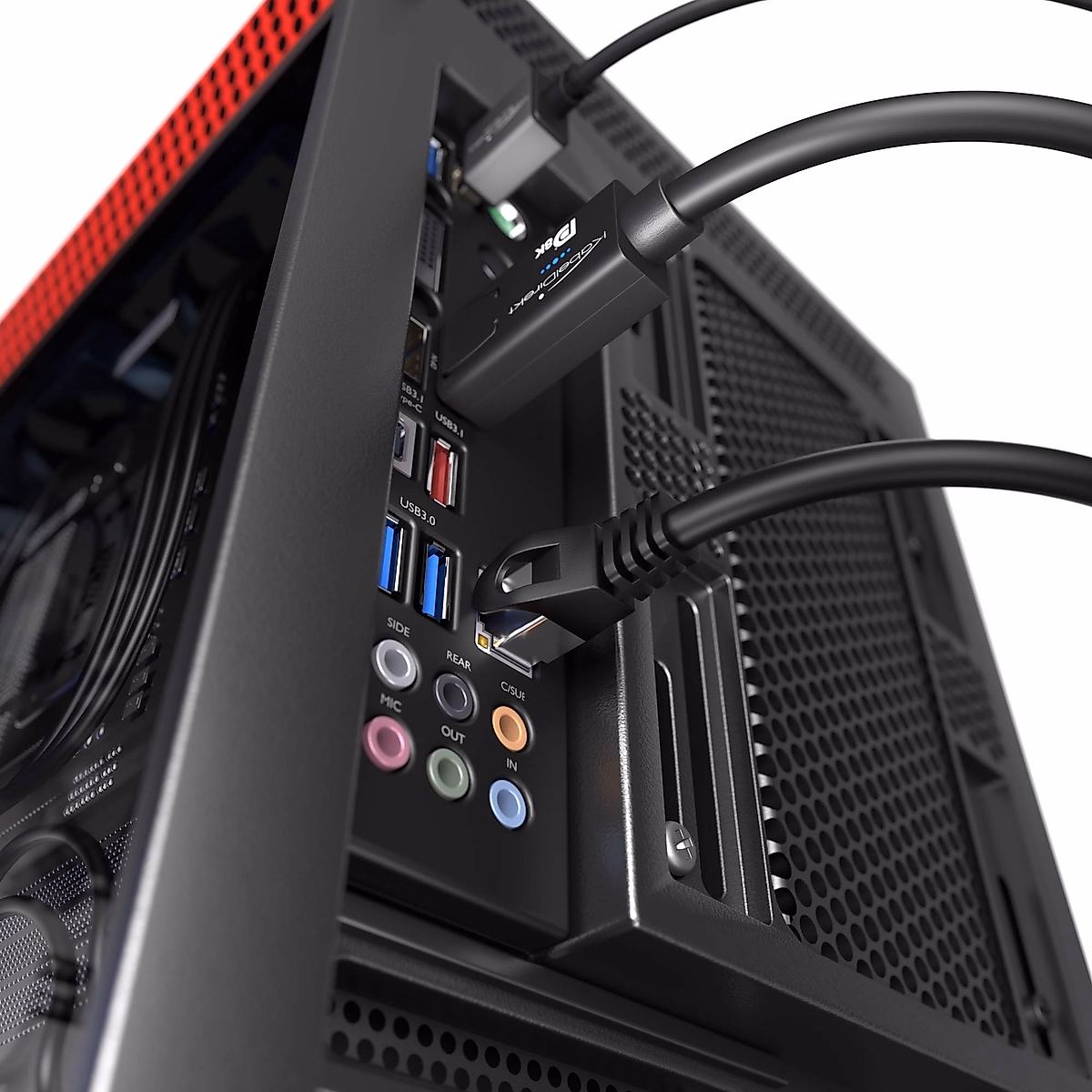 KabelDirekt Network Cable – Transmits Maximum Fiber-Optic Internet Speed – Network, Ethernet & LAN Cable – 100ft – Available in 1-100ft – for Gigabit Networks, Router/Modem, RJ45 (Black/Silver)