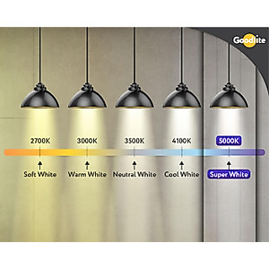 Goodlite G-19752 Edison LED 4.5 W Bulb E26 Base T10 Shape 60 W Equivalend 500 Lumens Filement Super White 5000k Dimmable