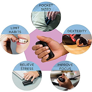 ONO Roller - Handheld Fidget Toy for Adults | Help Relieve Stress, Anxiety, Tension | Promotes Focus, Clarity | Compact, Portable Design (Junior Size/ABS Plastic, Teal)