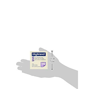 Highland Pop-up Sticky Notes, 3 x 3 Inches, Yellow, 12 Pack (6549-PUY)