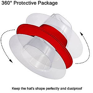 LADYBRO Fedora Hats for Women Wide Brim Hat, Incld 3 Decor Belts, Wool Felt, 58cm Adjustable Women's Fedora (Wool, Red, fit for 22" - 22 7/8")