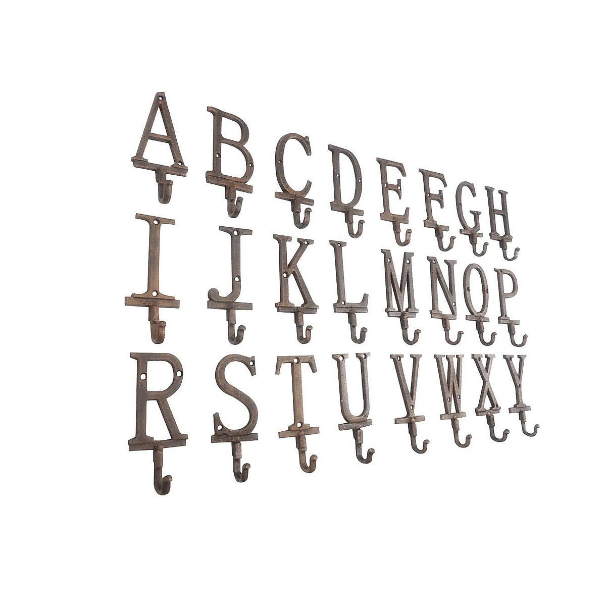 Handcrafted Nautical Decor Rustic Copper Cast Iron Letter F Alphabet Wall Hook 6"