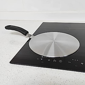9.45inch Induction Heat Diffuser Plate with Detachable Handle Stainless Steel Induction Adapter Converter Diffuser Disc