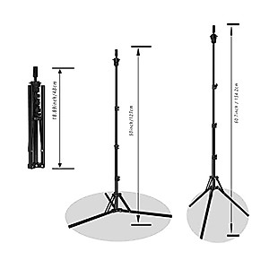 DANSEE Wig Stand Tripod Metal Adjustable Mannequin Head Stand Upgrade Foldable Wig Head Stand for Cosmetology Hairdressing Training