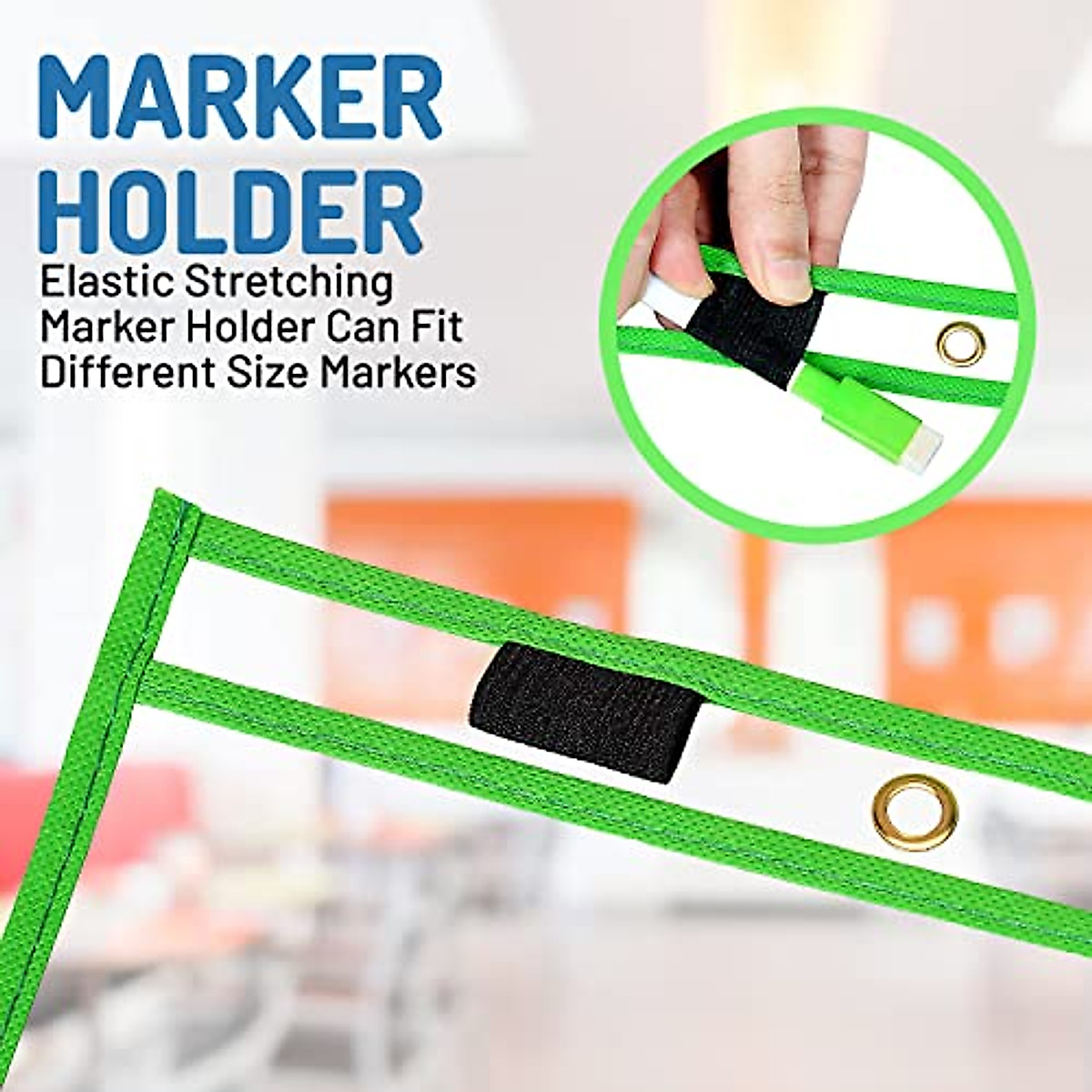 BONBELA Dry Erase Pockets - 30 Pack EASYWipeXL Heavy Duty Sheet Protectors Quickly Wipe to a Flawless Clean - Save a Bundle on 10 x 13 Reusable Dry Erase Sheets Sleeves for Work & School Worksheets