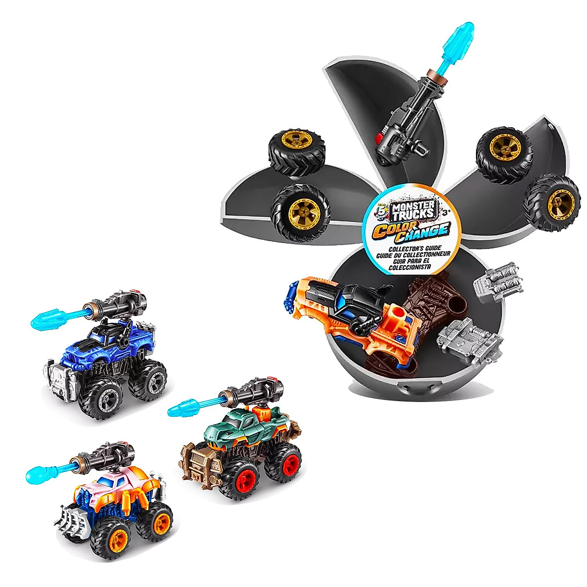 Beach Kids Zuru 5 Surprise Monster Trucks Mystery Set - Surprise Mini Monster Truck Toy Mystery Bundle with Crenstone Exclusive Cars and Trucks Stickers, More (Monster Trucks Collectibles)