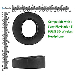 Geekria Sport Cooling Gel Replacement Ear Pads for Sony Playstation 5 Pulse 3D PS5 Wireless Headphones Ear Cushions,Headset Earpads, Ear Cups Cover Repair Parts (Black)
