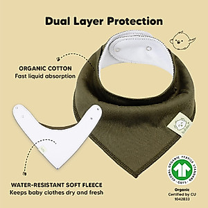 KeaBabies 8-Pack Baby Bandana Drool Bibs – Stylish Unisex Bandana Bibs - Super Absorbent Bandana Drool Bibs – Gentle Teething Bibs for Infants - Cotton Baby Bib