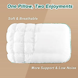 YOUR MOON Fluffy Support Bed Pillow King Size, Super Soft Premium Down-Alternative Filling for Sleeping, Luxury Hotel Quality Bed Pillows for Side Sleeper (White)