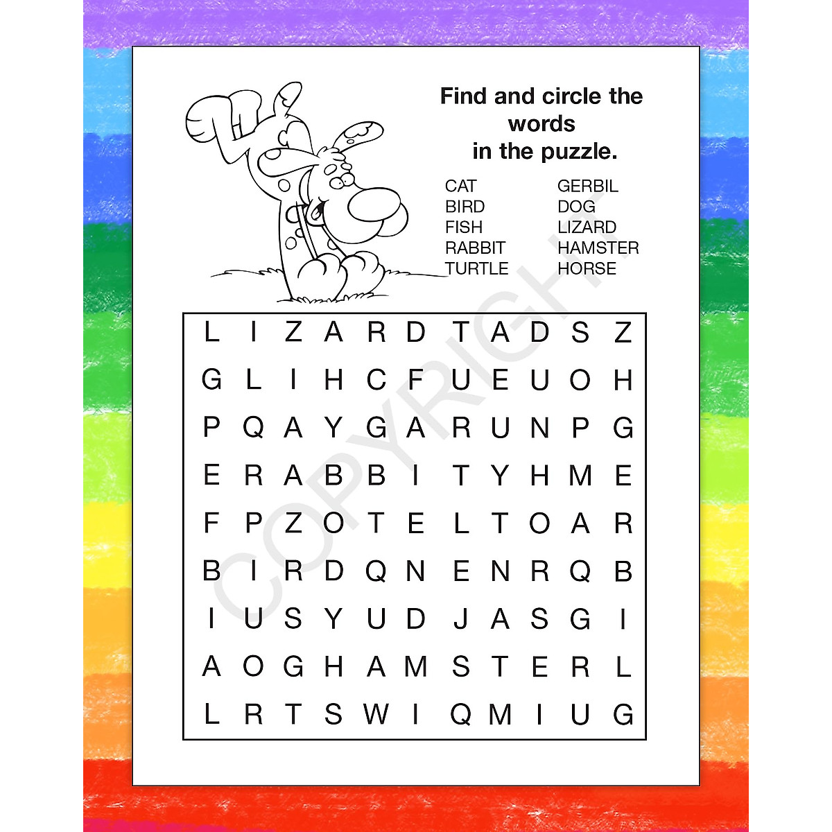 ZOCO - Healthy Pets are Happy Pets - Kids Coloring Books (50 Bulk Pack, Without Crayons) - Love Animals, Furry Friends - Vet, Pet Store Handout - Games, Puzzles, Activities for Kids