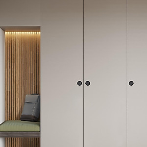 Ravinte 4 Pack Closet Door Finger Pull 2-1/8", Sliding Closet Door Hardware Easy Snap-in Installation, No Nails Needed