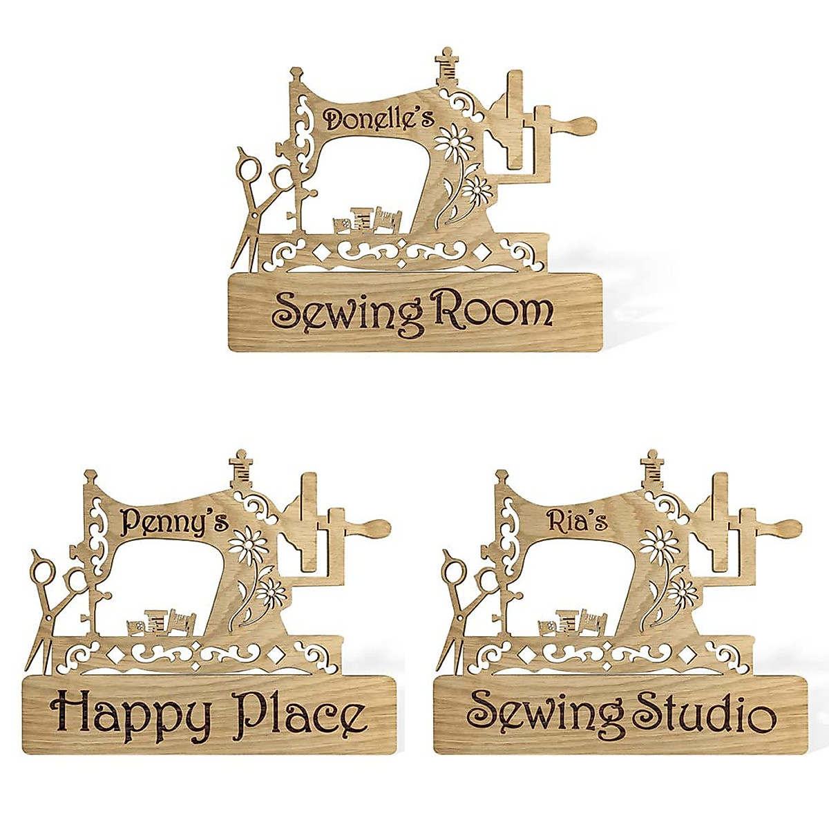 iDWYN Custom Name Engraved Sewing Room Sign for Retro Wall Decor Plaque Home Gate Garden Bars Restaurants Cafes Office Store Pubs Club Universal Household Signs Gift Mom Grandma Friend(Quilting Room)