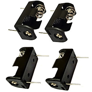 LampVPath (Pack of 4 14250 Battery Holder, 1/2AA Battery Holder, ER14250 Battery Holder, 1/2AA 3.6V Battery Holder with PCB Solder Mounting Lead
