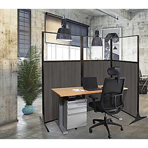 Versare Office Workstation Screen | Portable Wall Divider | Modern Cubicle | Freestanding Privacy Screen | Flexible Work Space | 1 Panel | 33" Wide x 70" Tall Blue SoundSorb Panels