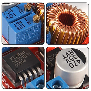 6PCS XL4015 E1 Lithium Battery Charger Module Board 5A DC to DC CC CV Step Down Charging Board Module Led Power Converter Charger Step Down Module Buck Converter Board