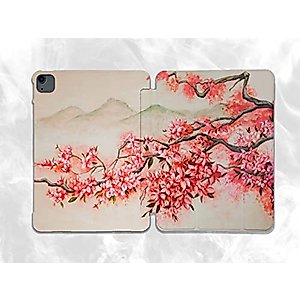 Kawaii Pink Cherry Blossom case Compatible with iPad Mini Air Pro 7.9 8.3 9.7 10.2 10.9 11 12.9 inch Pattern Cover New 2022 2021 Trifold Stand 3 4 5 6 7 8 9 Generation 183 (11" Pro 1/2/3 gen)