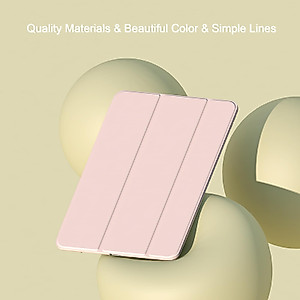 Divufus Case for iPad 10.2 2021/2020/2019, Smart Lightweight Trifold Stand Cover, Auto Sleep/Wake Soft TPU Pencil Holder Case for iPad 10.2 inch 9th/8th/7th Generation - Pink