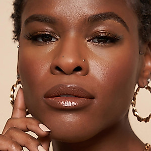 The Lip Bar | Vegan Non-Sticky Lip Gloss | High Shine Finish | Headliner - Warm Terracotta Brown