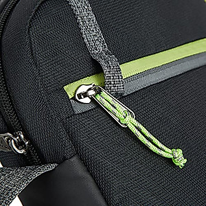 Travelon Greenlander Sustainable Anti-Theft Small Crossbody, Jet Black, 7.5" W x 10.5" H x 2.75" D