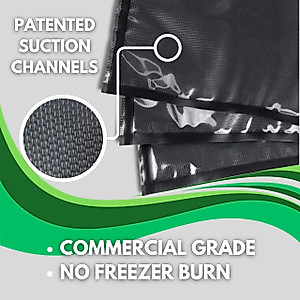 VIAVAK (11x16 Inch) Vacuum Sealer Bags for Food | 100 Clear + 20 Bonus Black | 7-Layer Commercial Grade, BPA-Free, Writable Surface for Content & Date, Heavy Duty for Food Storage & Sous Vide